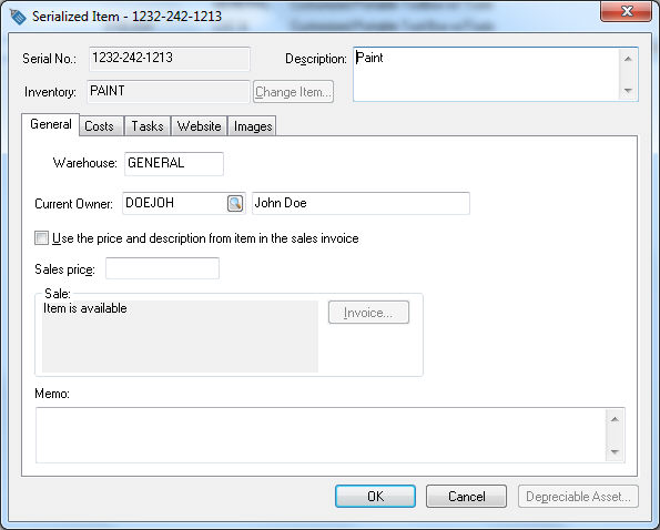 Changing the Ownership of an Item