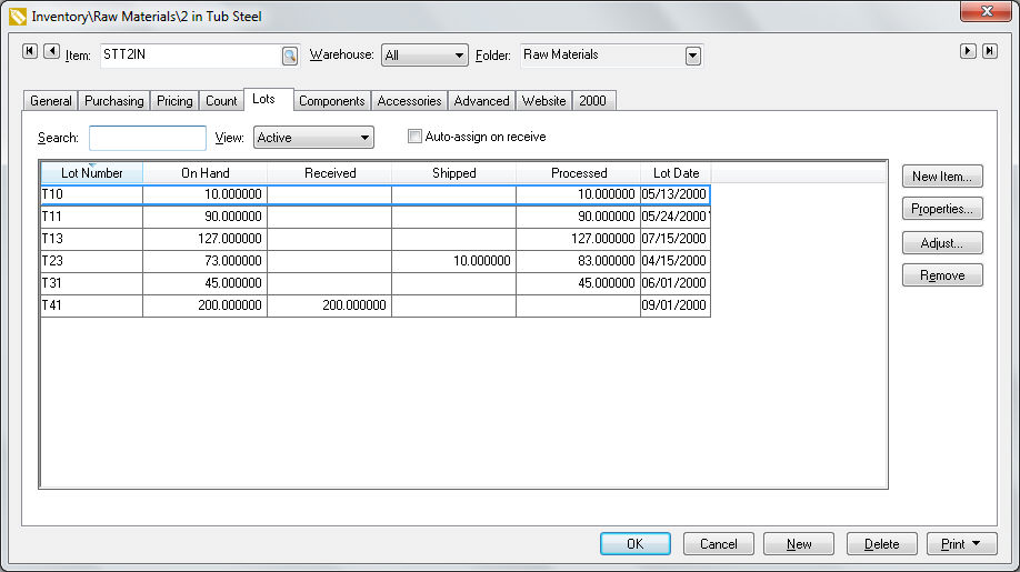 Tracing Lots and Reporting Lots Information