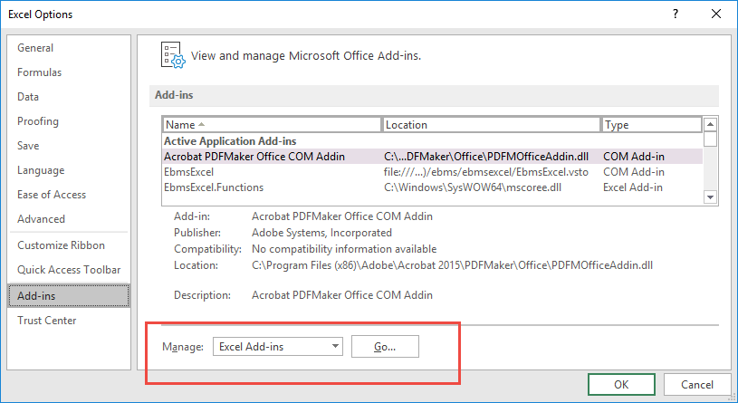 Add-in tab does not show within Excel