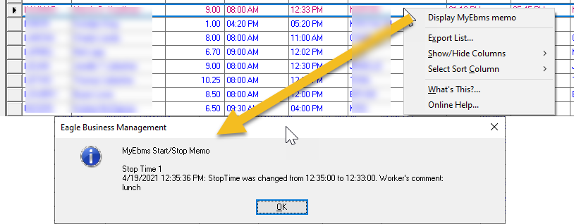 Timecard Color Codes