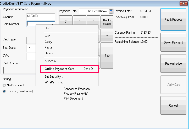 Offline Payment Transactions