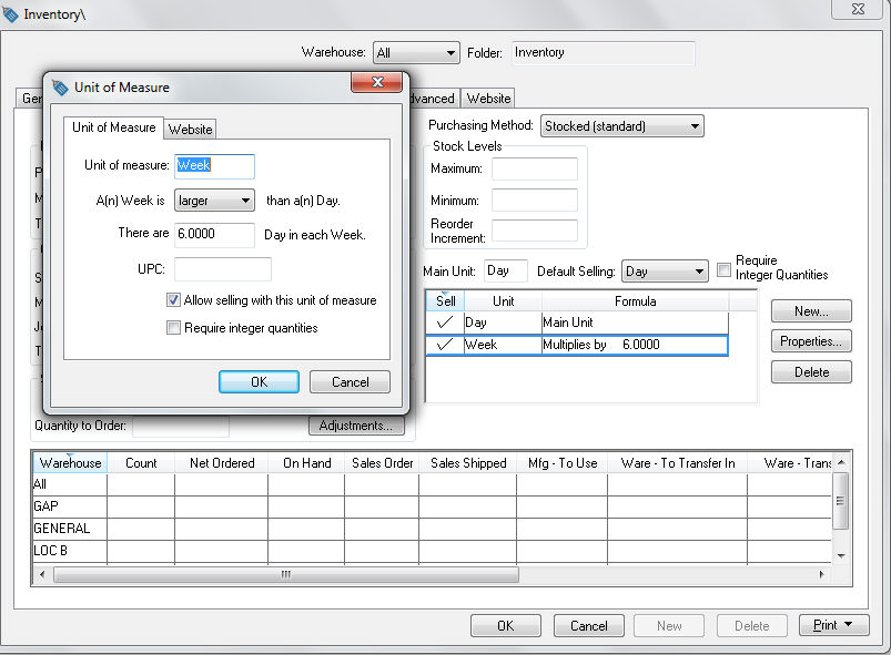 Inventory Folders For Rental Items