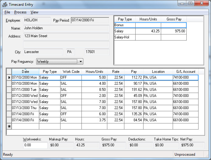 Entering Salaried Employee Timecards Entering Salaried Employee Timecards
