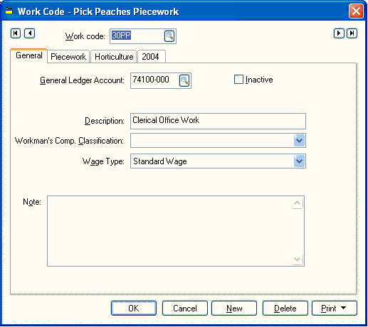 Creating Work Codes and Bin Codes