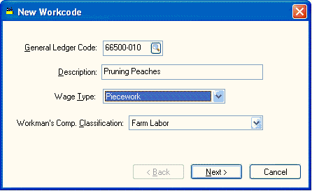 Creating Work Codes and Bin Codes
