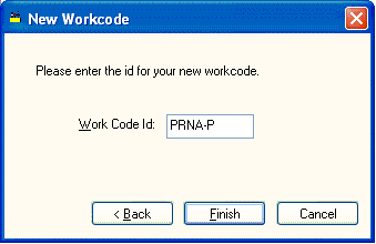 Creating Work Codes and Bin Codes